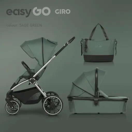 EURO CART Kolica za bebe 2u1 EASY GO GIRO zelena