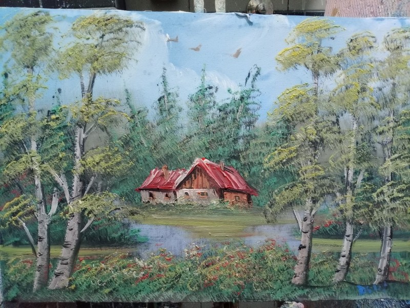 Ostrvo srece 70x50cm ulje na platnu