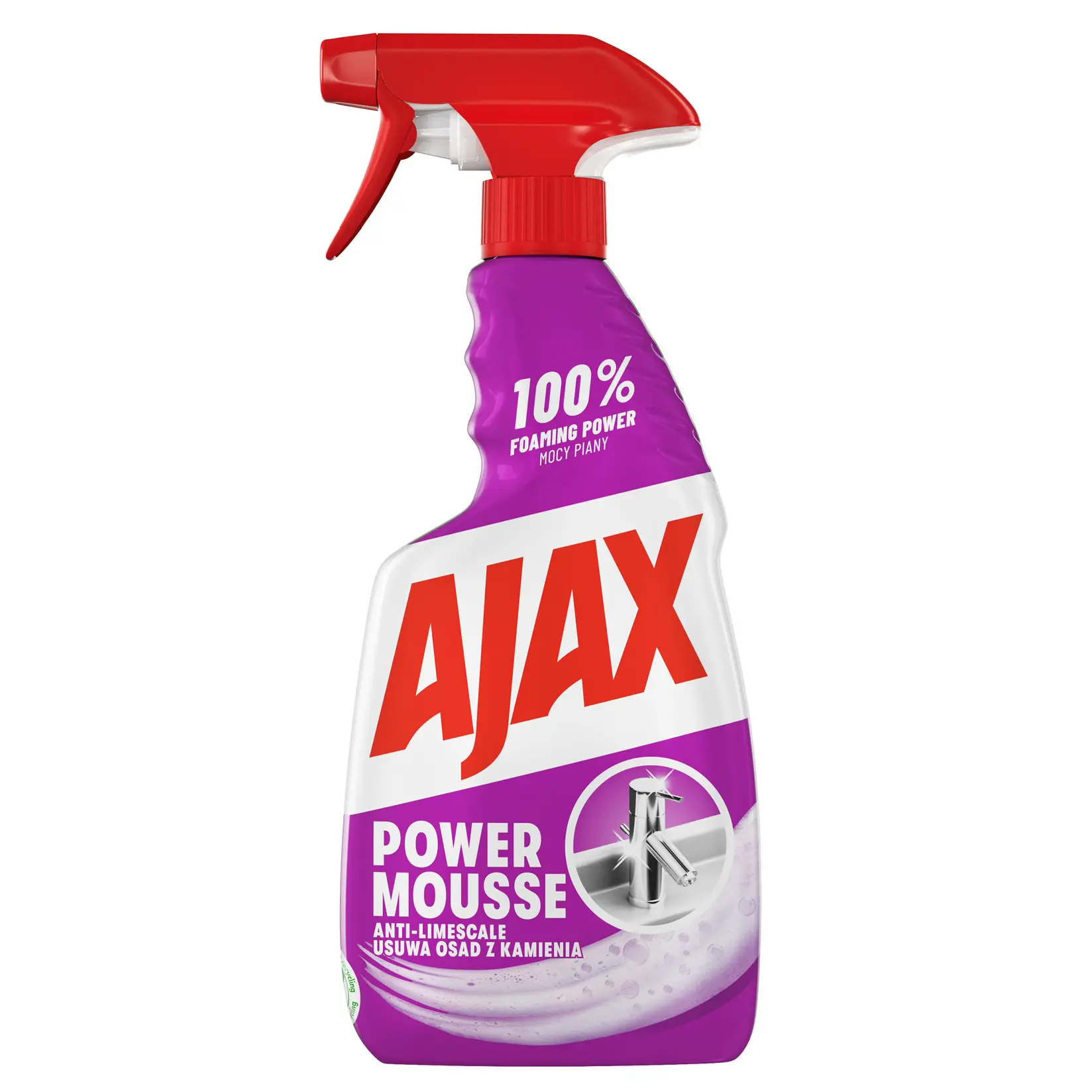 AJAX Sredstvo za kupatilo Power Mousse, 500ml