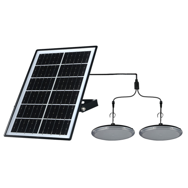 SOLAR LED LIGHTS 2X5W IP65, BLACK