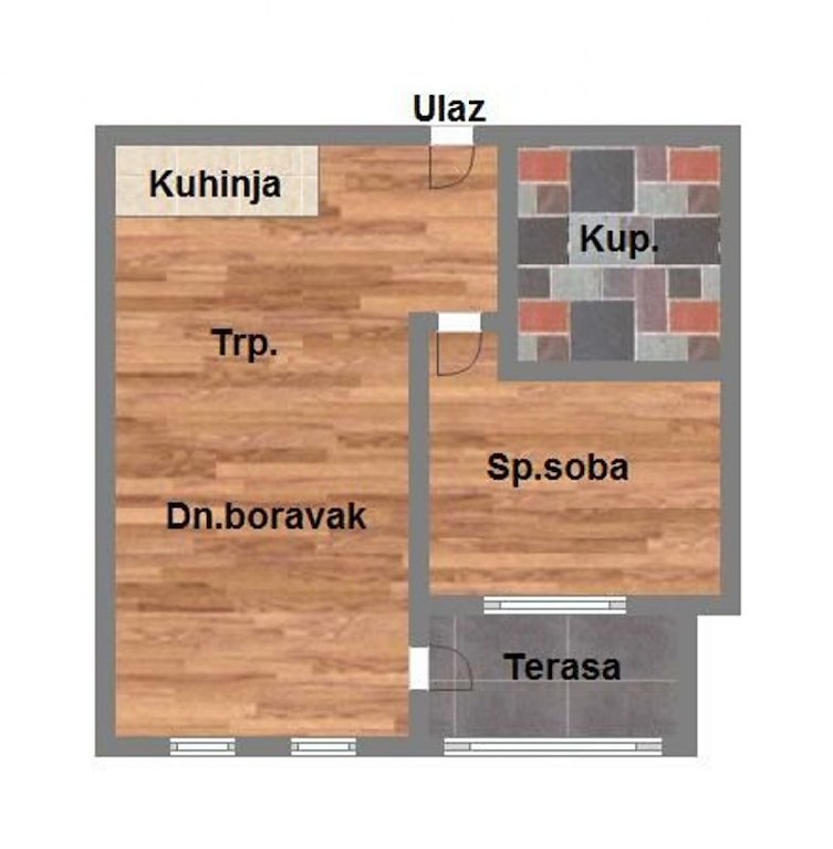 Trandzament, dvosoban, 42m2