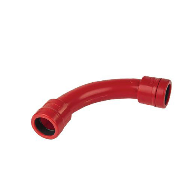 PVC BEND 90° EC D25 IP67 RED