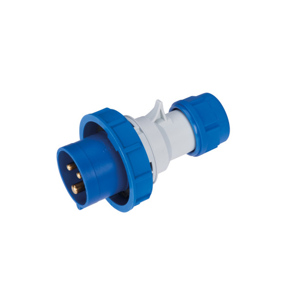 EC690 STRAIGHT PLUG 125A IP67 1P+N+E 220-240V