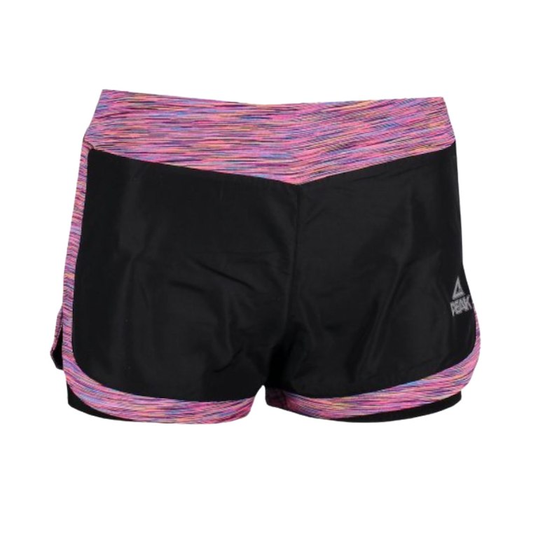 ŠORTS PEAK W FW37704 BLACK/FUSHIA