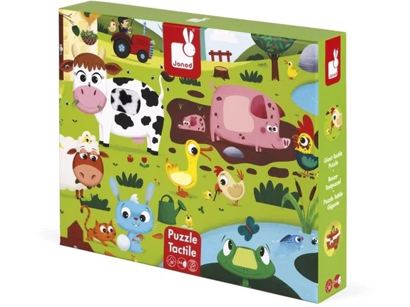 Janod Taktilne puzzle - Farma sa životinjama