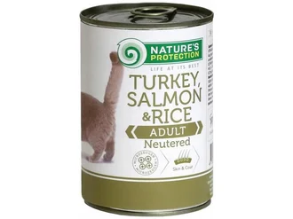 Nature's Protection vlažna hrana za mačke Neutered Ćuretina/Losos/Pirinač 400g