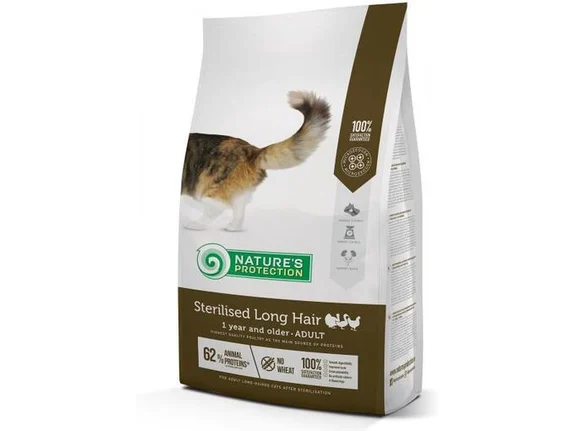 Nature's Protection Super Premium Hrana za mačke Sterilised Long hair Živina 2kg