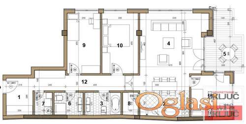 CENTAR, 108m2, Četvorosoban sa pdv