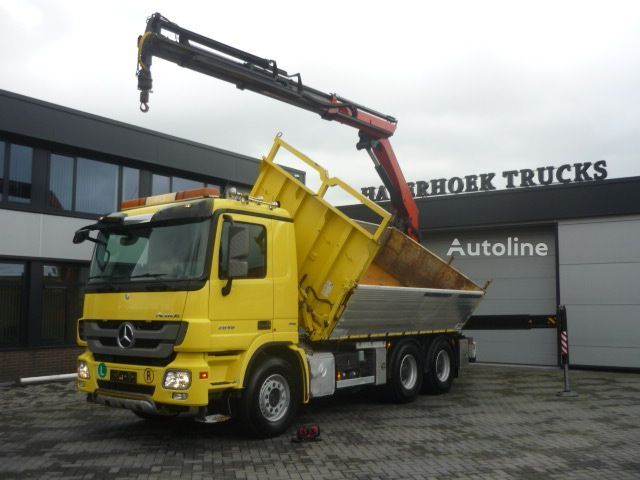 Mercedes-Benz Actros 2646 Euro 5 6x4 2 side tipper Palfinger PK 22002 EH C rem kiper