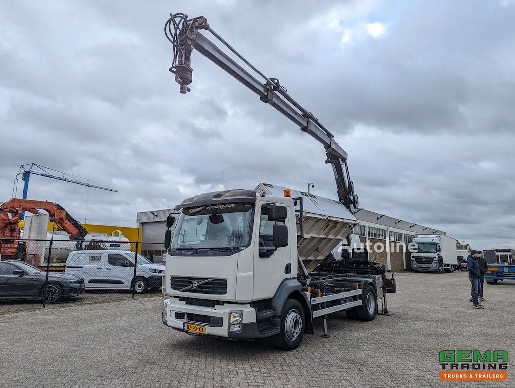 Volvo FL240 4x2 Daycab Euro5 - 2 Side Tipper + Crane Hiab 088ES-3 HIDU kiper