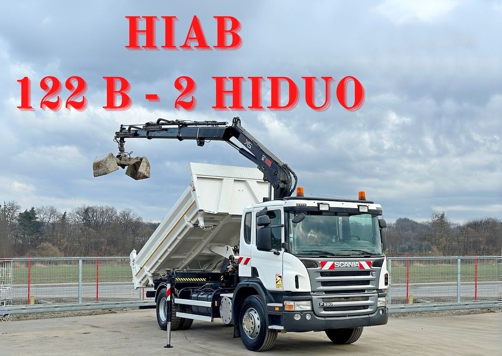 Scania P 280 * HIAB 122 B - 2 HIDUO + FUNK* TOPZUSTAND kiper