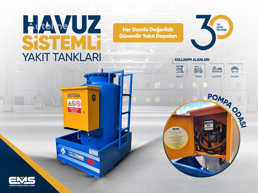 Novi EMS Tanks 500 Litre Kapasiteli Akaryakıt Tankı %100 Taşma Havuz Sistemli rezervoar za skladistenje goriva