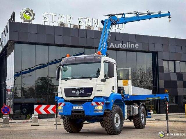 MAN TGS 18.440 4x4 HIAB 166 E-4 CRANE KRAN kamion s ravnom platformom