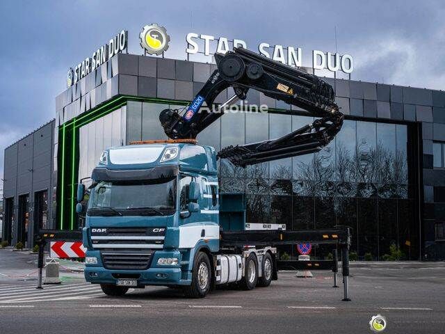 DAF FTN 85 CF 460 6x2 HMF 6020 K6 FLY JIB WINDE kamion s ravnom platformom