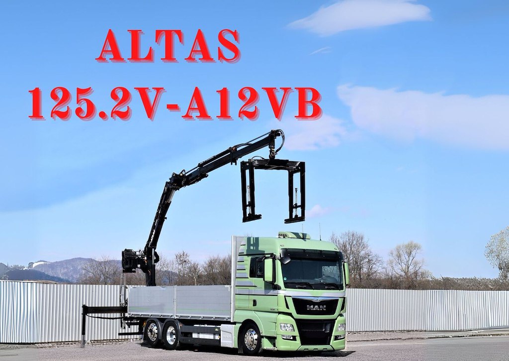 MAN TGX 26.440 Pritsche 6,60 m* ATLAS 125.2V-A12VB kamion s ravnom platformom