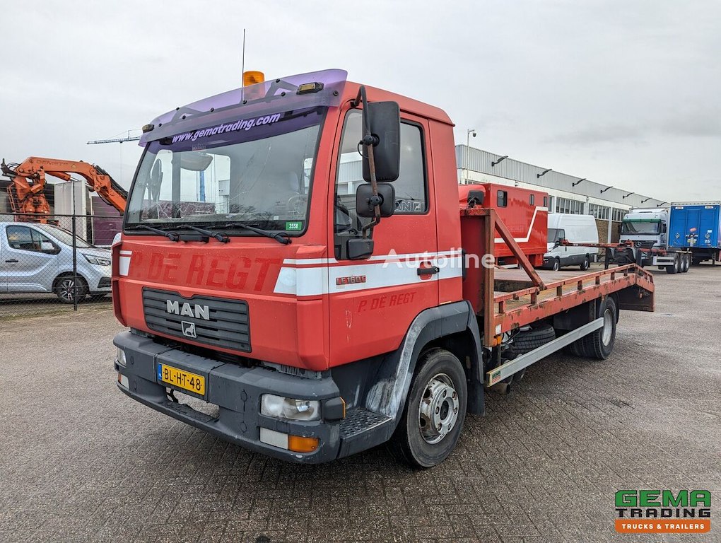 MAN LE 12.163 4x2 Daycab Euro3 12T - Manual transmission - Steel sus kamion s ravnom platformom