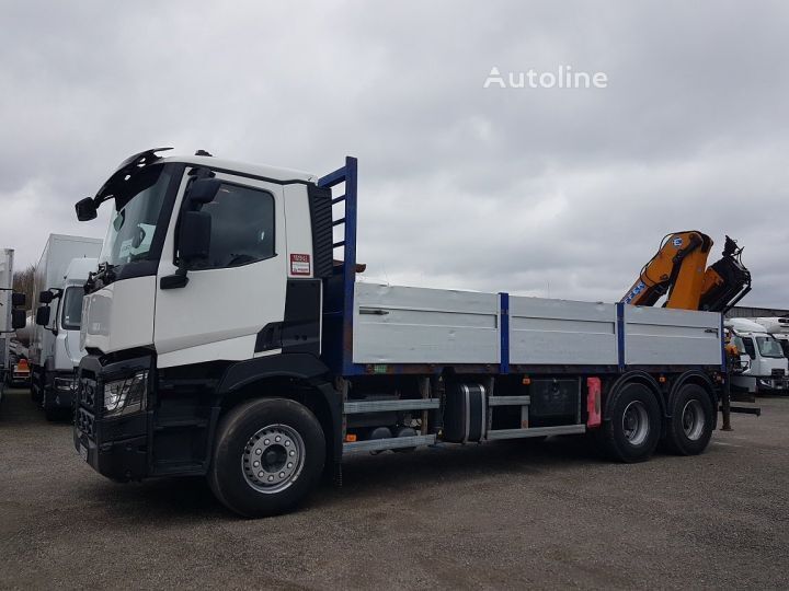 Renault C 430 6x4 RETARDER + EFFER 220CL/4 kamion s ravnom platformom