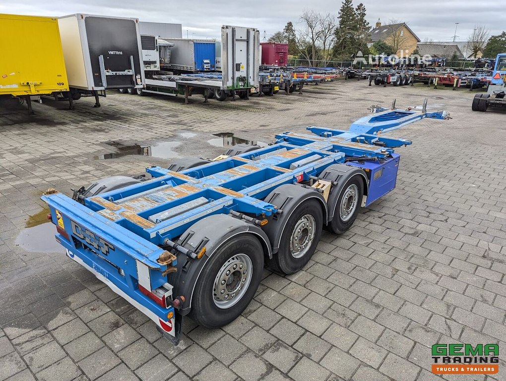 Pacton ET3 MULTI 3-Axles Valx - Stamford GENSET - Lift-Axle - 2x 20FT s poluprikolica za prevoz kontejnera