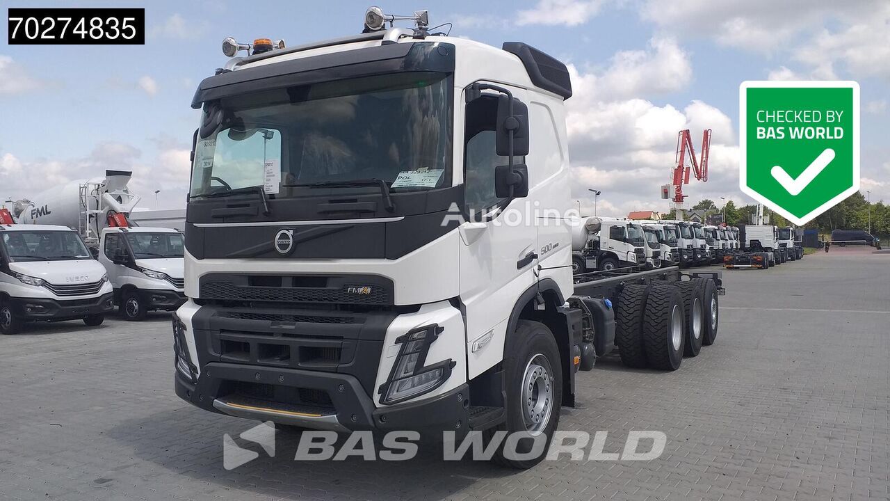 Novi Volvo FMX 500 8X4 NEW 8x4 chassis Lift+steering axle VEB+ Euro 6 kamion šasija