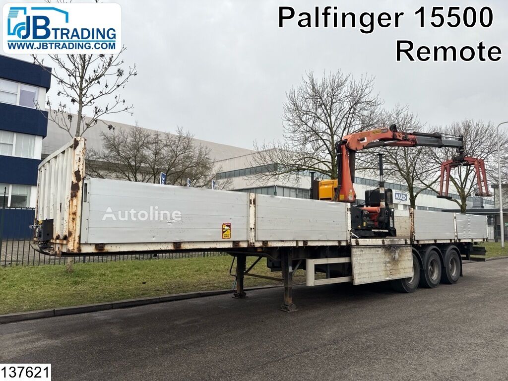 LeciTrailer open laadbak Palfinger PK15500, Remote poluprikolica sa ravnom platformom