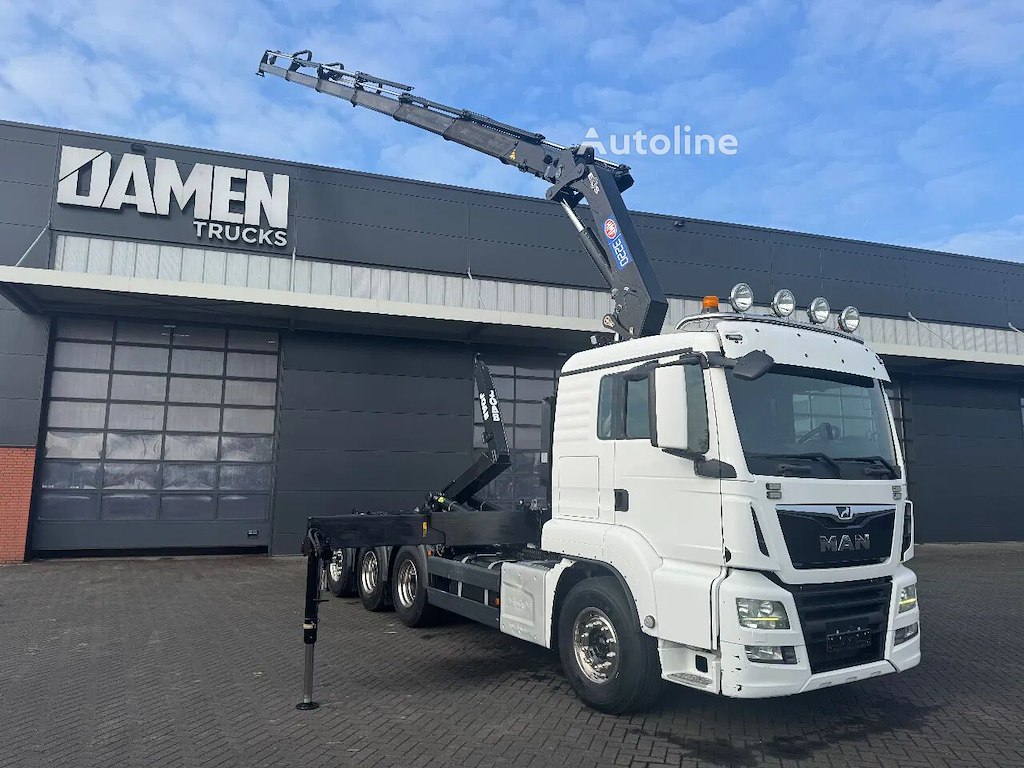 MAN TGS 35.500 8x4-4 BL HMF 3220 K6 + JOAB Haakarmsysteem kamion rol kiper