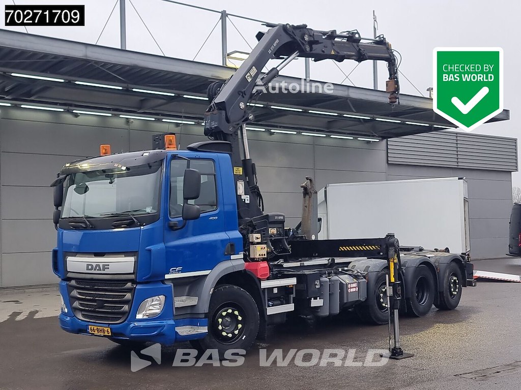 DAF CF 400 8X2 Damaged Crane + chassis HIAB 211 E-3 Hipro VDL 20T ho kamion rol kiper