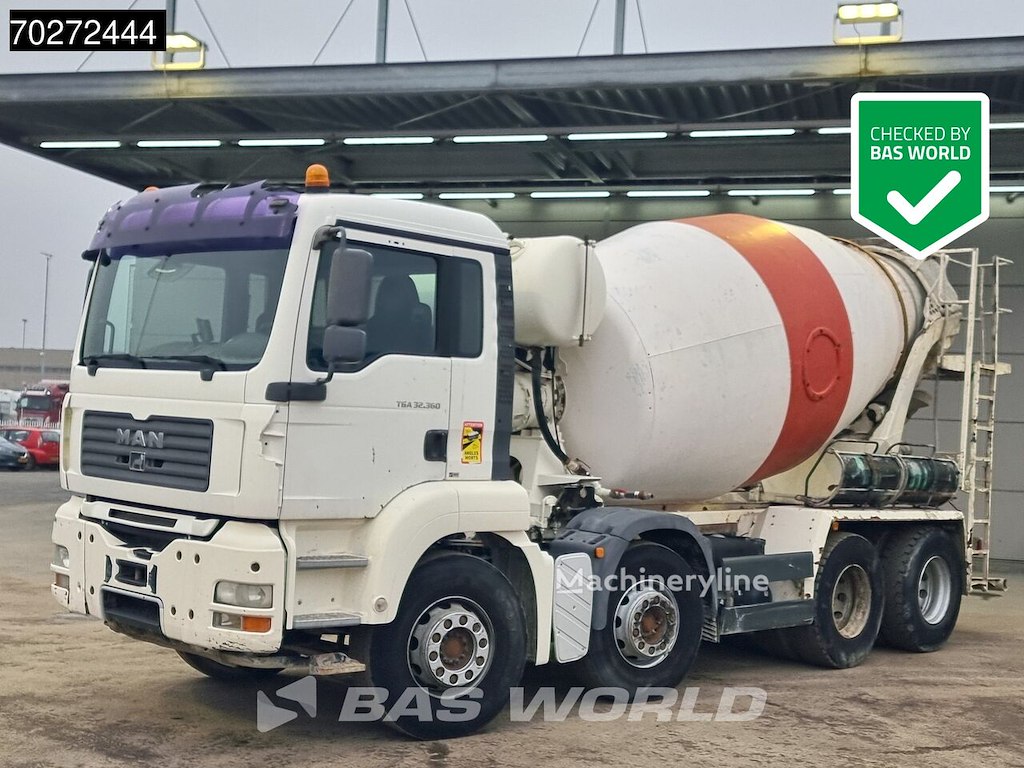 MAN TGA 32.360 8X4 Stetter 9m3 Steelsuspension Euro 4 kamion s mešalicom za beton