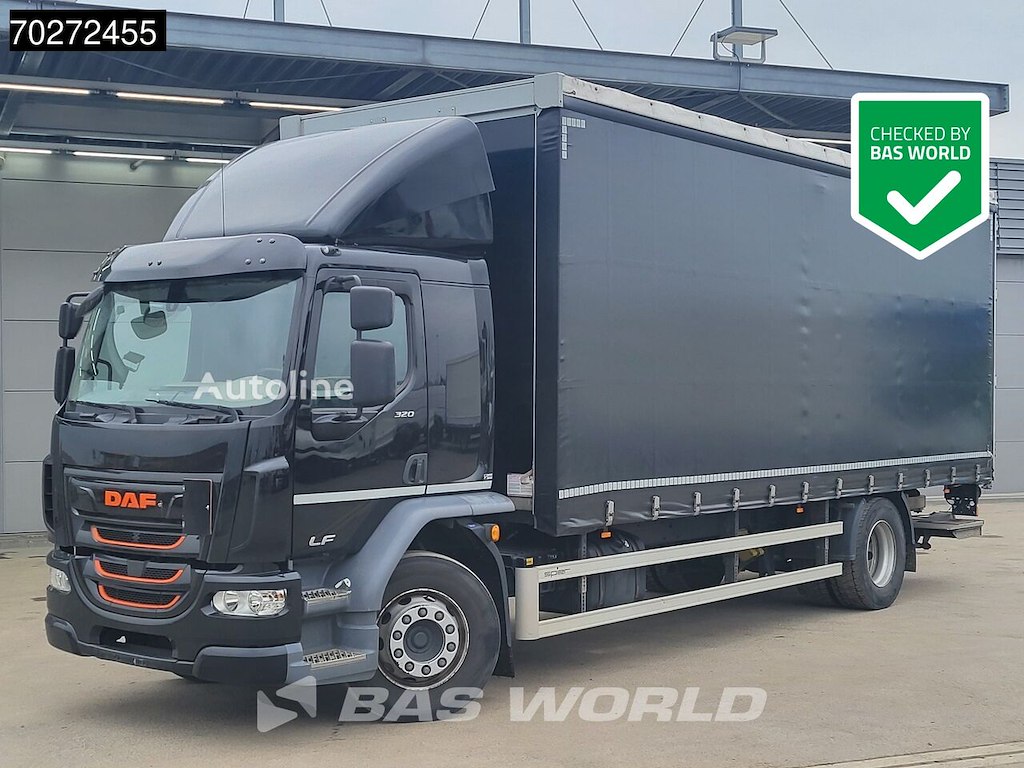 DAF LF 320 4X2 19tonner Automatic Ladebordwand SleeperCab ACC Euro 6 kamion sa klizna zavesa cerada