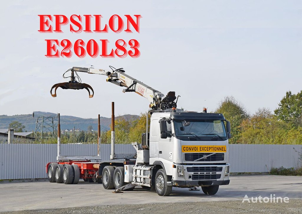 Volvo FH 520 * EPSILON E260L83 * Anhänger /6x4 kamion za prevoz drva