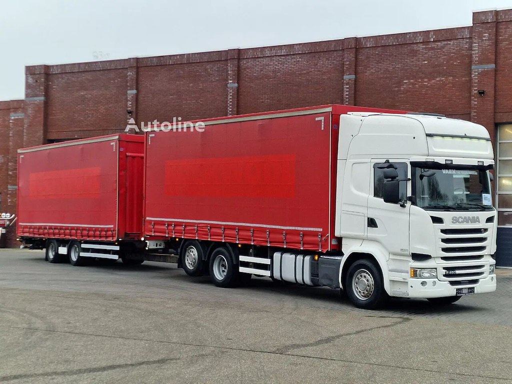 Scania R450 Topline 6x2*4 - Truck + Trailer - Full air - Steering axle kamion sa klizna zavesa cerada