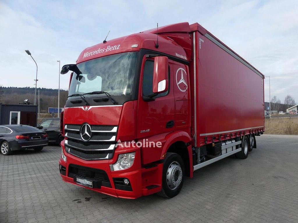 Mercedes-Benz ACTROS 2543 / 6x2 / FIRANKA 8.20m / EURO 6 / AUTOMAT/ Oś podnosz kamion sa klizna zavesa cerada