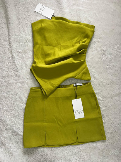 Zara novi komplet boja limete S/M