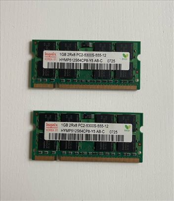 Hynix 2 modula x 1GB PC2-5300 DDR2 SODIMM