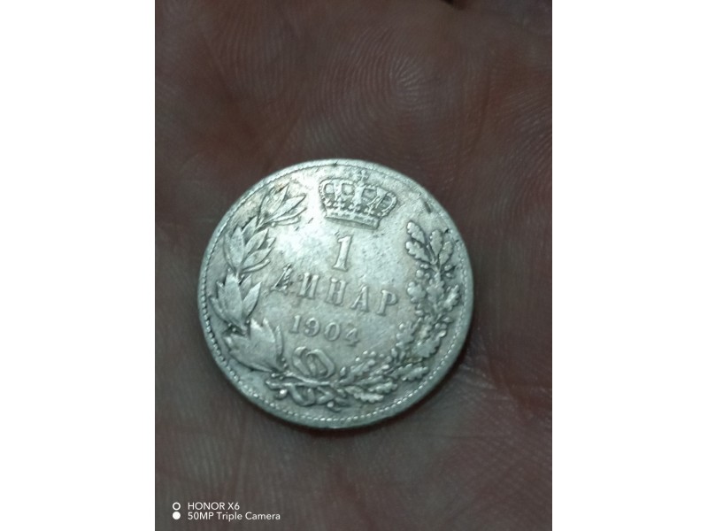 1 dinar 1904 srebro