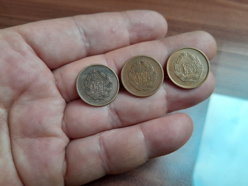 Rumunija 5 bani 1953,56,57