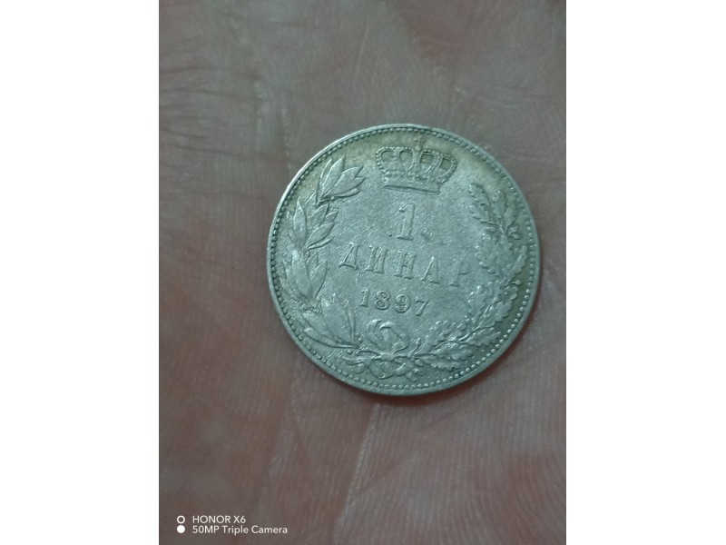 1 dinar 1897 srebro