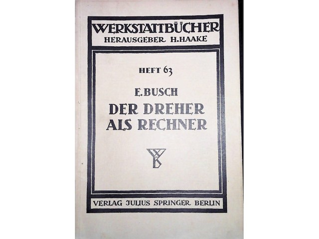 nemački ➡️ Werkstattbücher ➡️ Heft 63 ➡️ 1937g