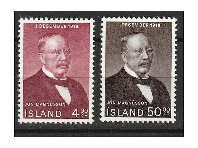 Iceland - 1968 - Jon Magnusson(Prime minister) - MH