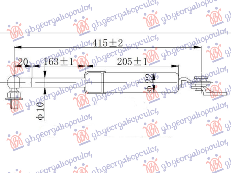AMORTIZER GEPEK VRATA (415L-470N)