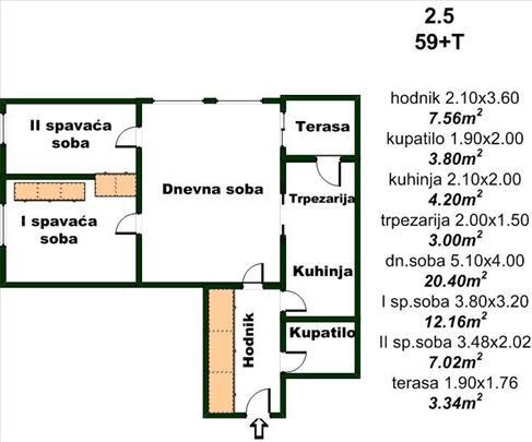 Stari Merkator , 2,5, 62m2, 3/18