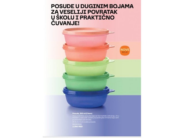 Tupperware set višenamenskih činija 5x300ml