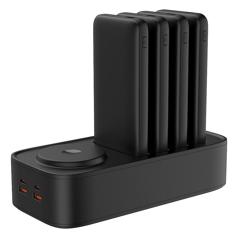 REVOLUTION, pomoćna stanica sa baterijama 4 x 10.000 mah, 65w, sa magnetom, crna