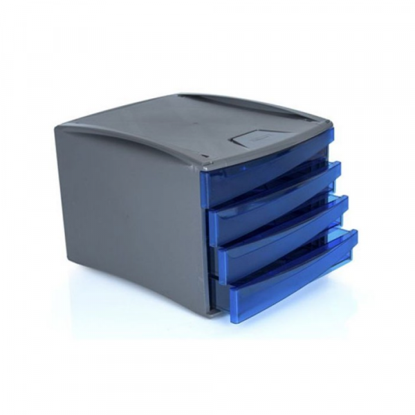Polica za dokumenta FELLOWES G2D sa 4 fioke transparent plava