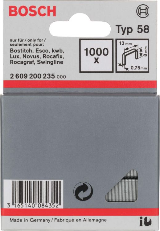 Bosch spajalica od tanke žice tip 58 13 x 0,75 x 8 mm - 2609200235