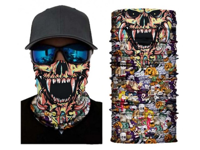 Skull Kostur Bandana Marama Sal Potkapa Maska Model 16