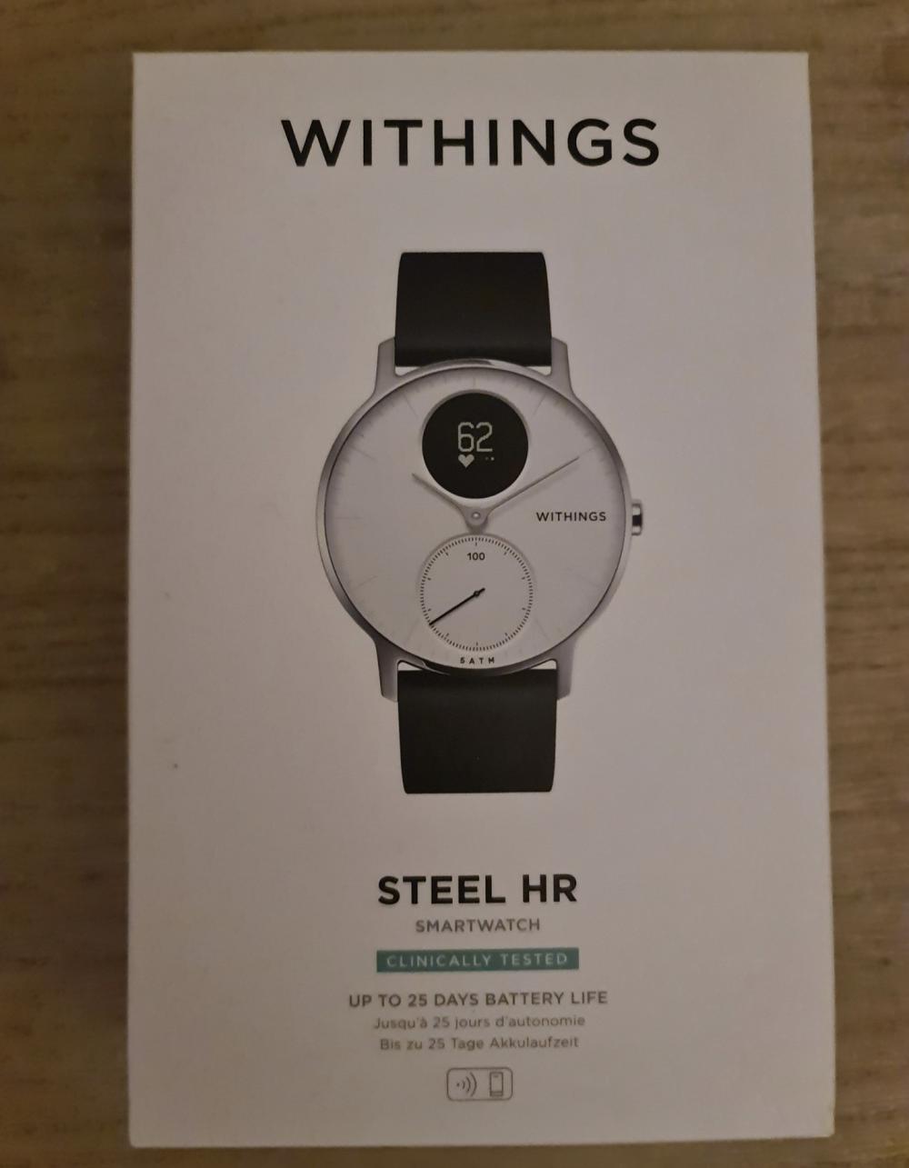 Withings STEEL HR White Black 36mm NOV