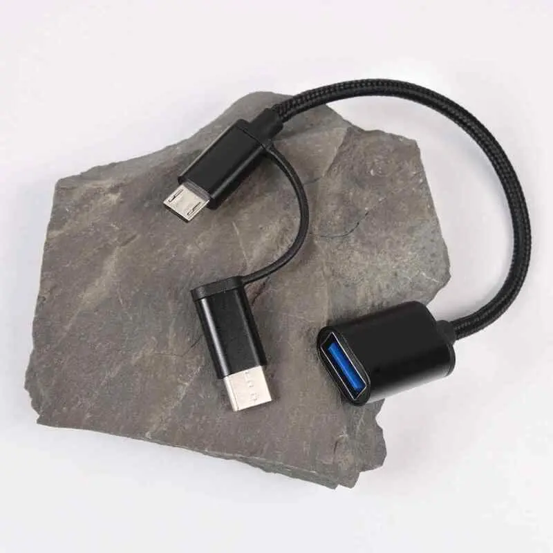 Kabl OTG type C micro USB na USB Z 3.0 JWD crni