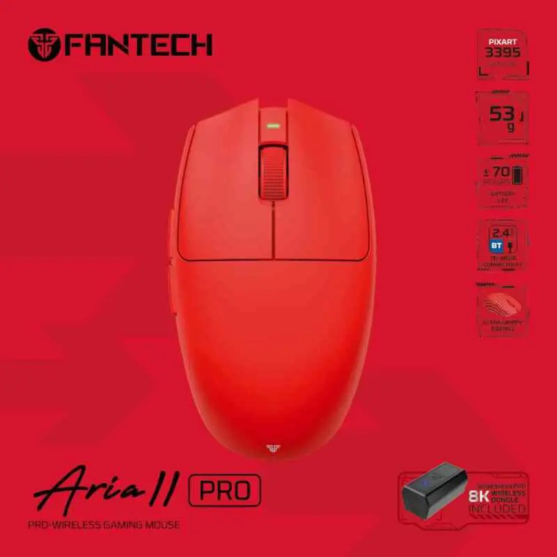 Mis Bežični Gaming Fantech XD7V2P Aria II PRO crveni