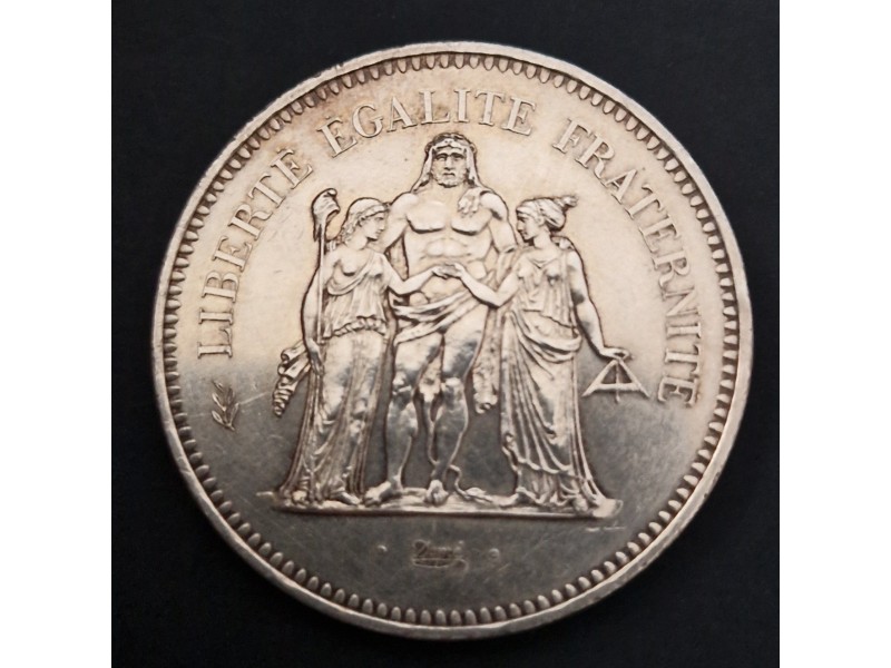 France 50 francs, 1977 Silver 0.900, 30 g. (41 mm)