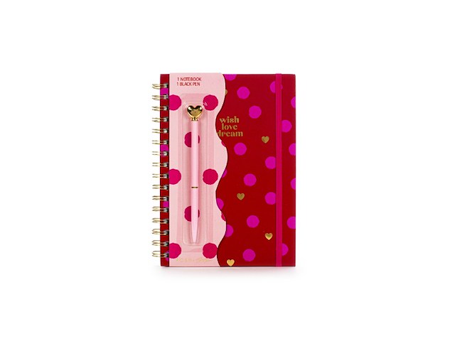 Set agenda i olovka - Posh and Pop, Queen of hearts, Wish Love Dream